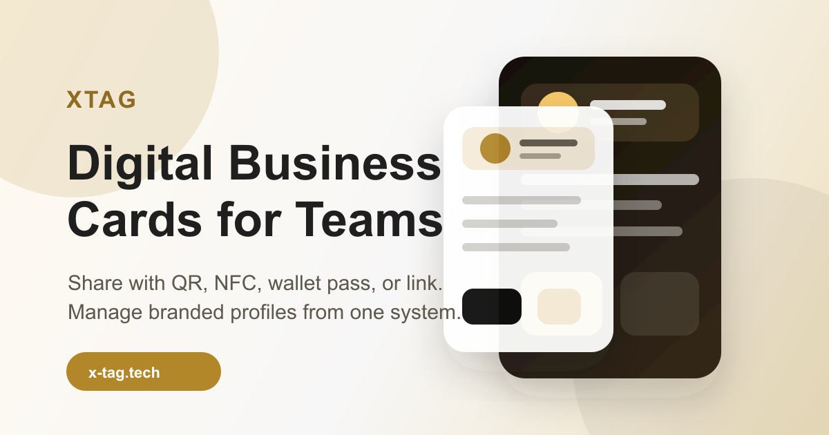 XTag | Digital Business Cards for Teams